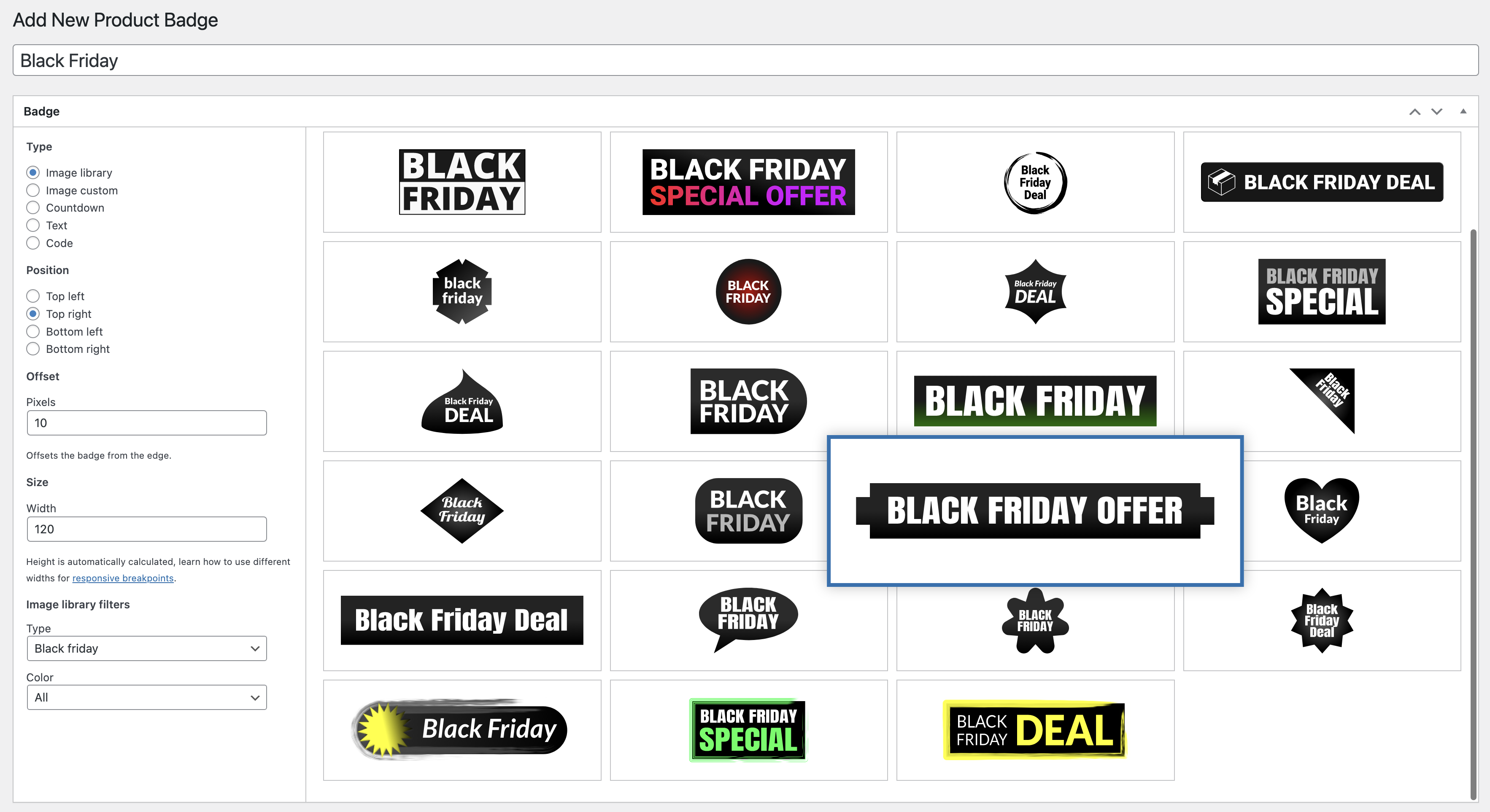Product Badges Woocommerce