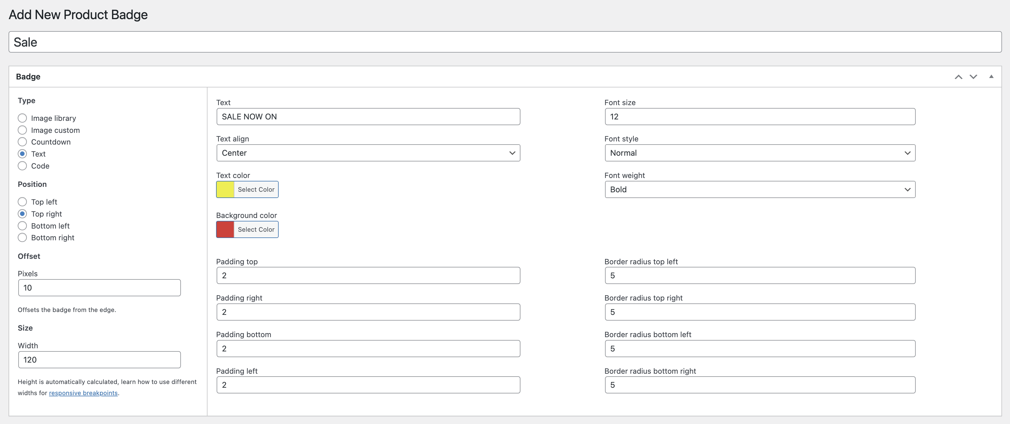 Product Badges - WooCommerce