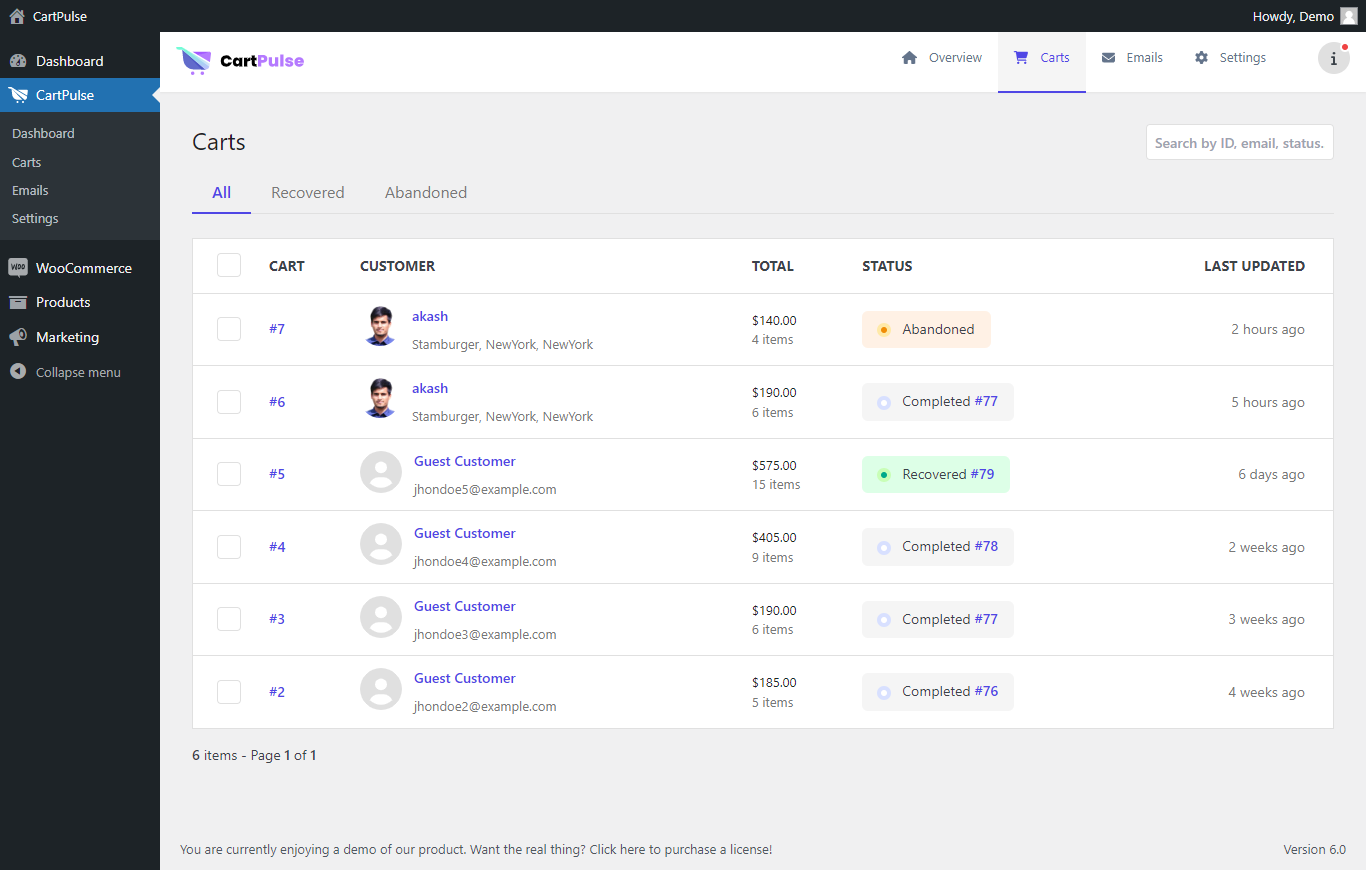 CartPulse- Abandoned Cart Recovery Plugin - WooCommerce