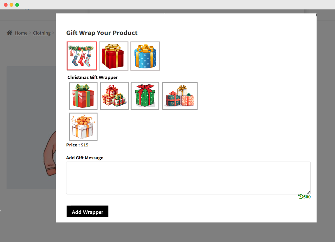 WooCommerce Gift Wrap - Allows Customers to Gift Wrap Products