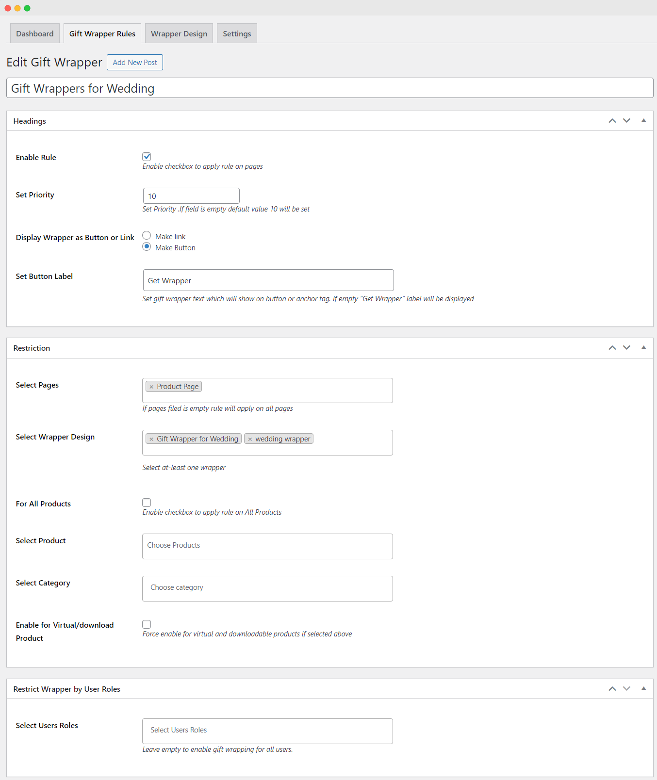 WooCommerce Gift Wrap - Allows Customers to Gift Wrap Products