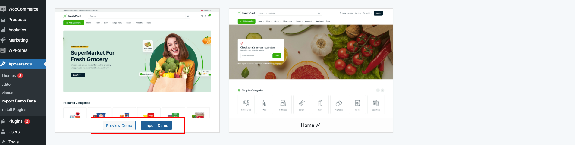 FreshCart Theme Documentation Documentation - WooCommerce
