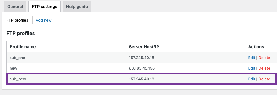 Create FTP Profiles for WooCommerce Import and Export Documentation - WooCommerce