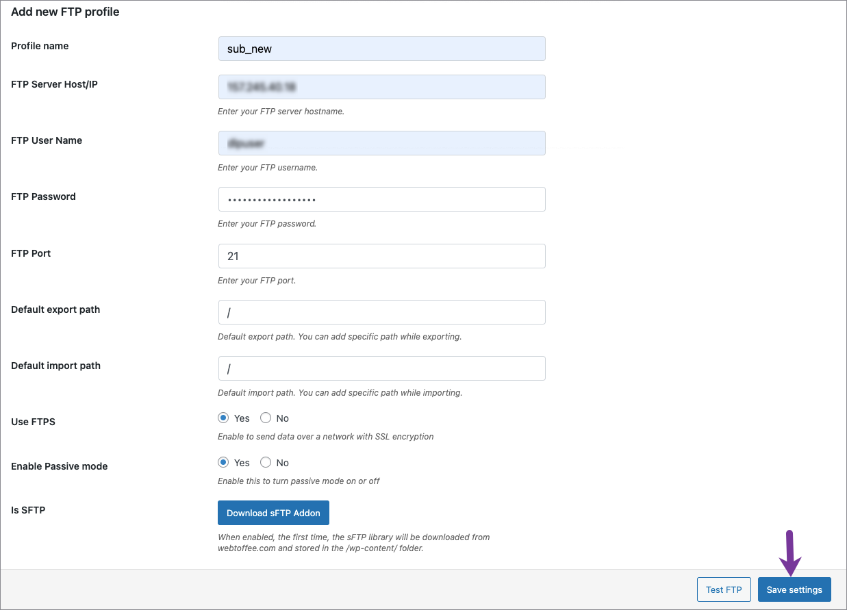 Create FTP Profiles for WooCommerce Import and Export Documentation - WooCommerce
