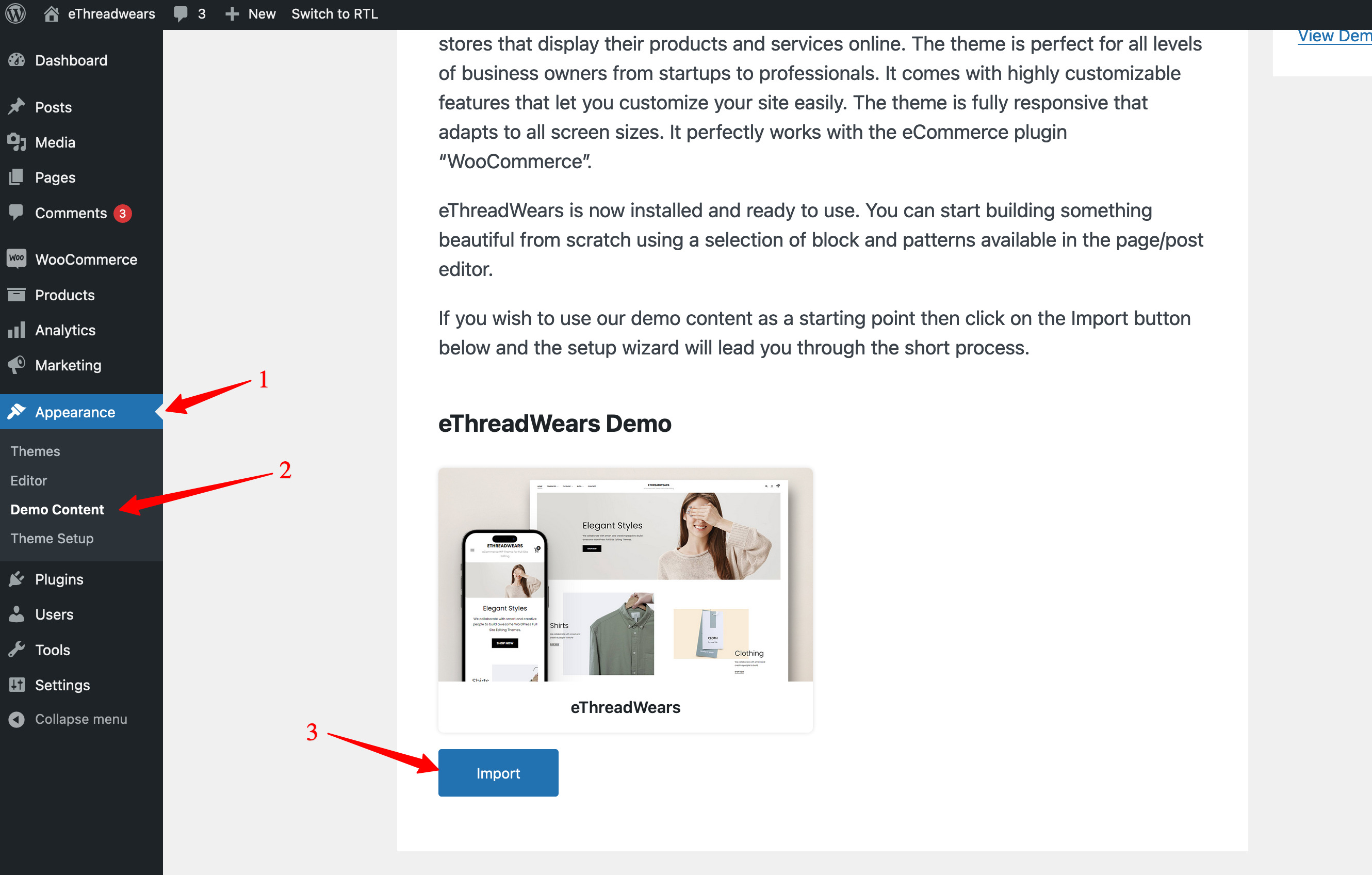 eThreadwears Theme Documentation - WooCommerce