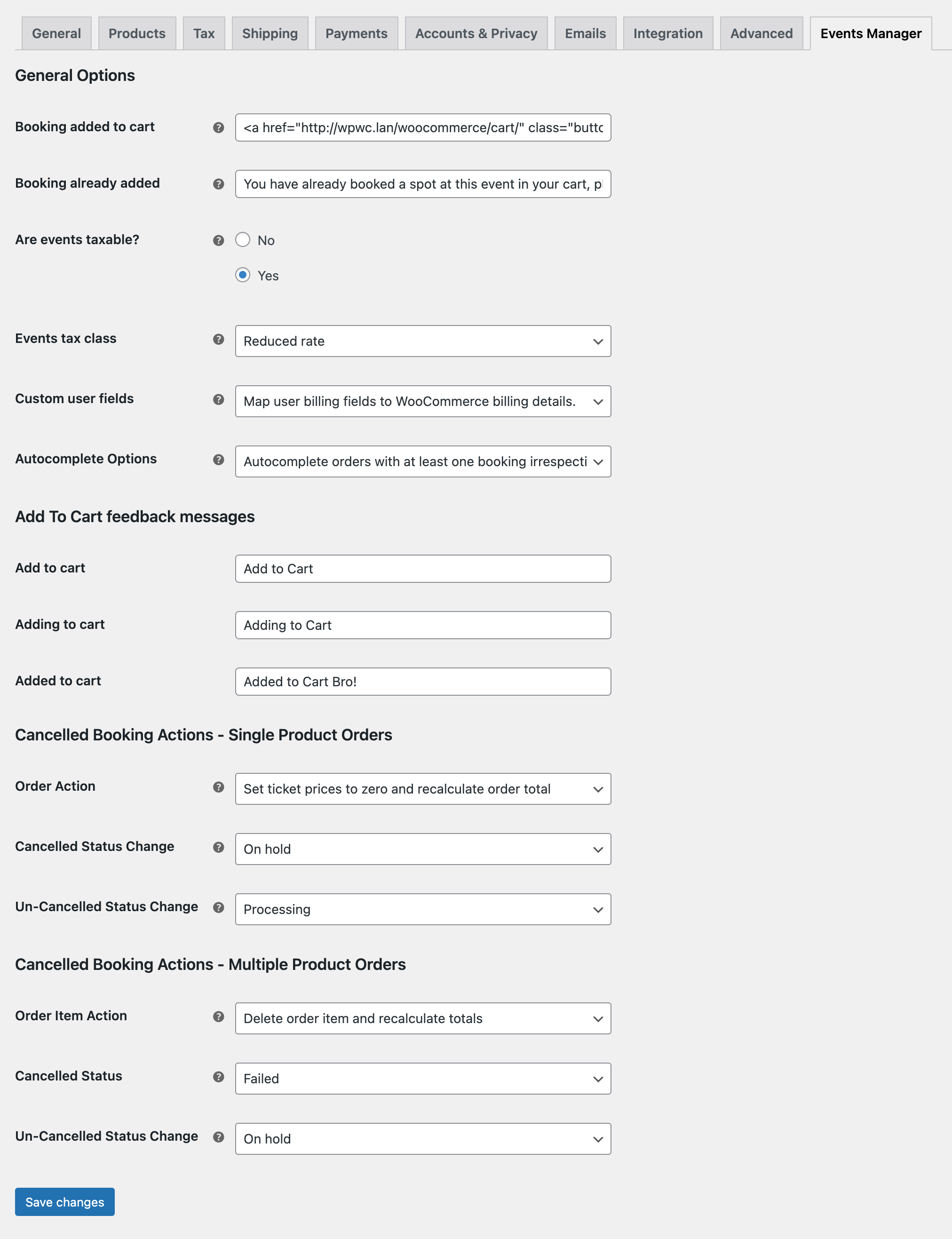 Events Manager for WooCommerce Documentation - WooCommerce