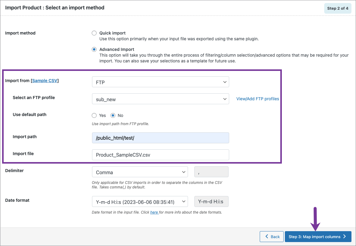 Create FTP Profiles for WooCommerce Import and Export Documentation - WooCommerce