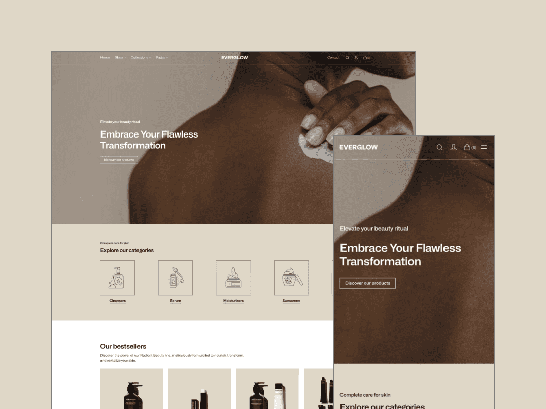 Everglow - Cosmetics, Skincare Block Theme for WooCommerce