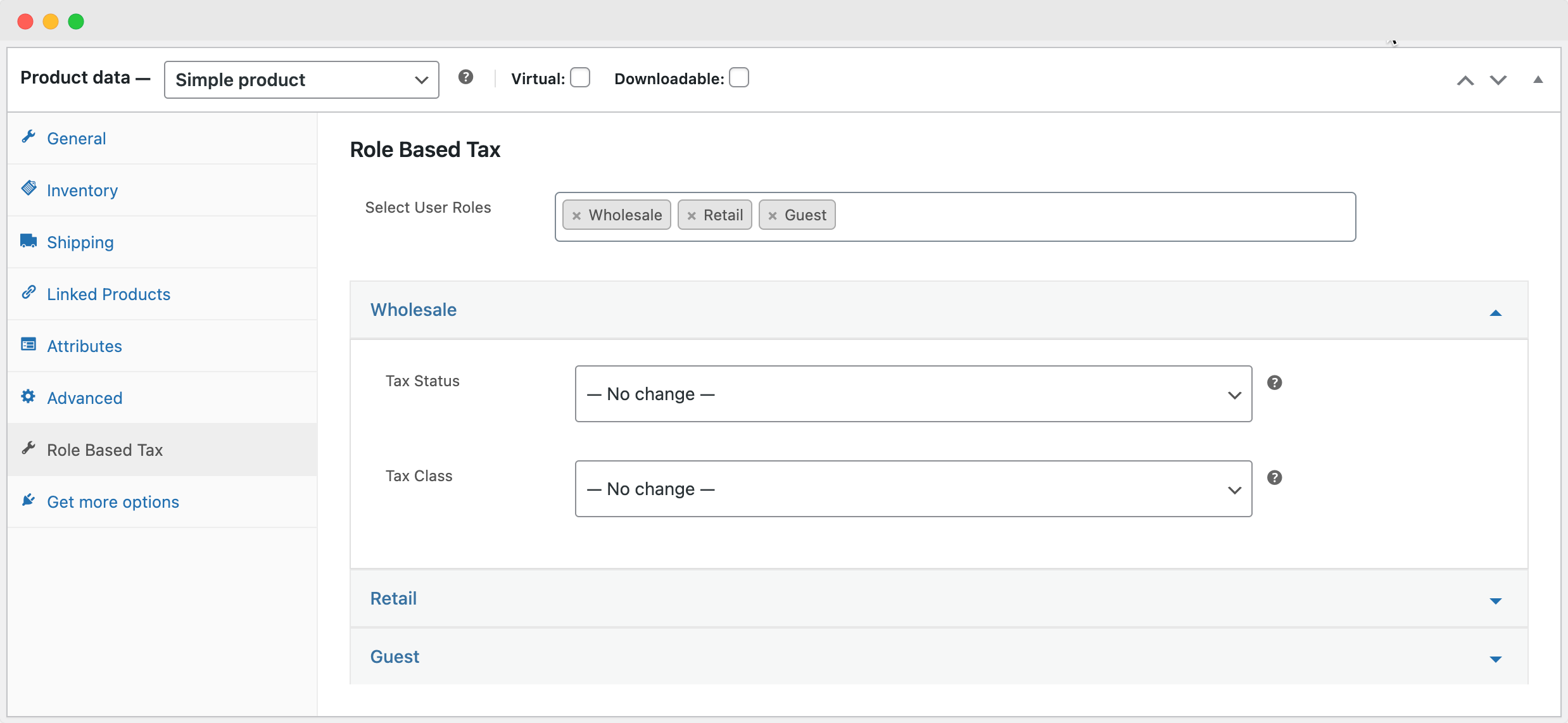 WooCommerce Role Based Tax - Documentation