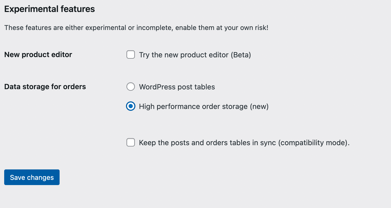 High-Performance Order Storage - WooCommerce