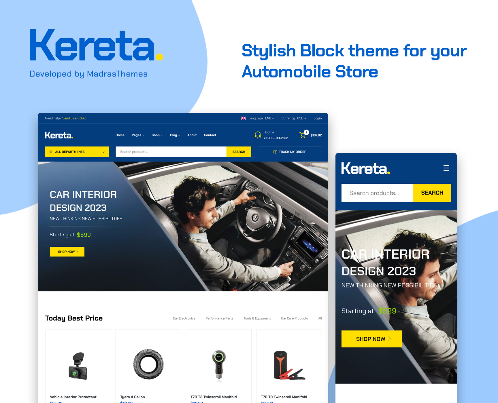 Kereta - Automotive & Cars WooCommerce Theme