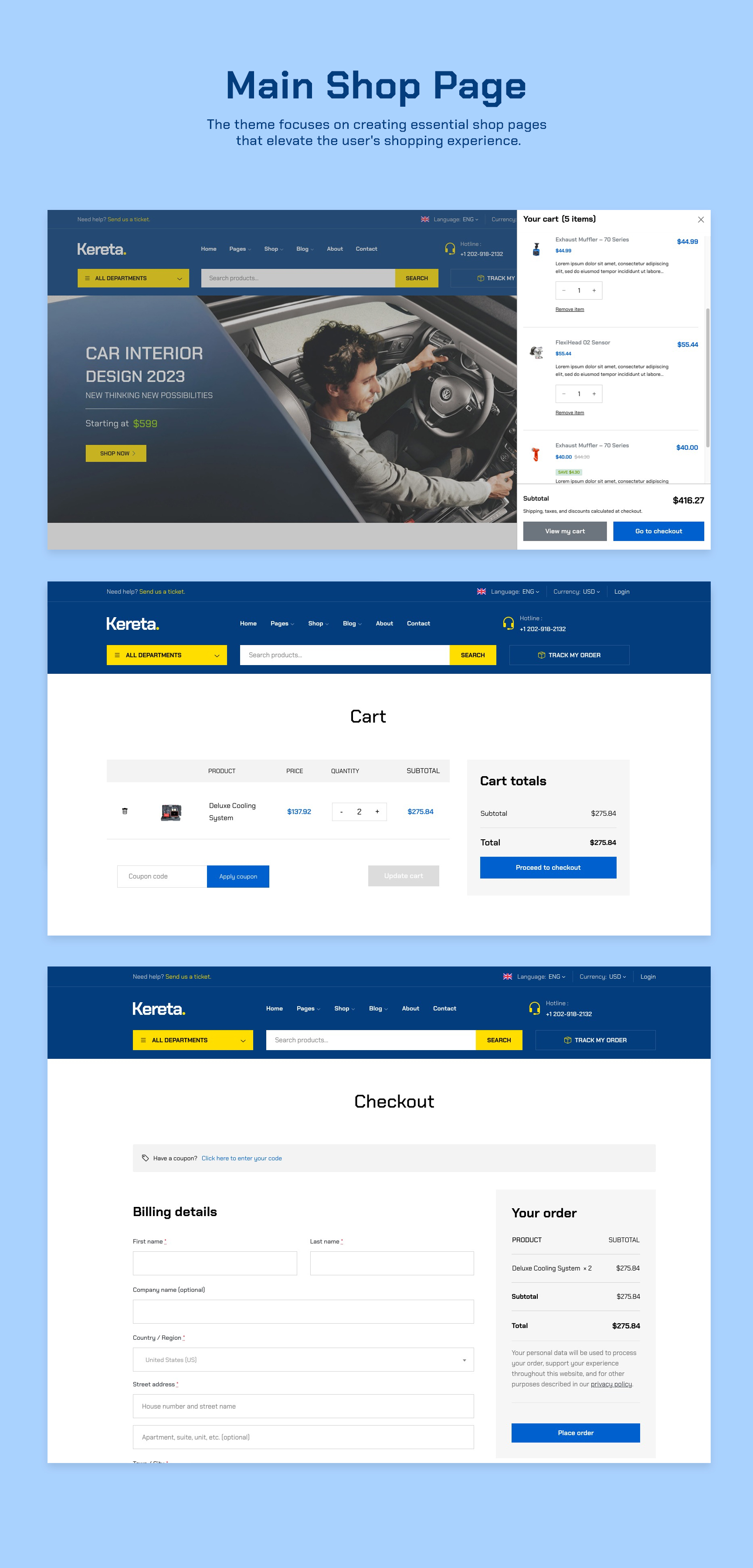Kereta - Automotive & Cars WooCommerce Theme