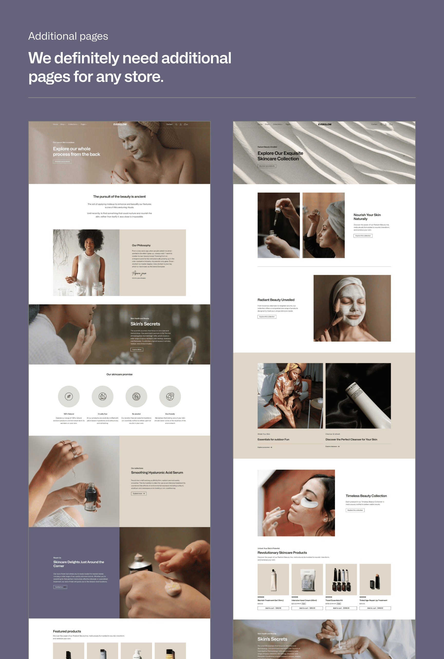 Everglow - Cosmetics, Skincare Block Theme for WooCommerce