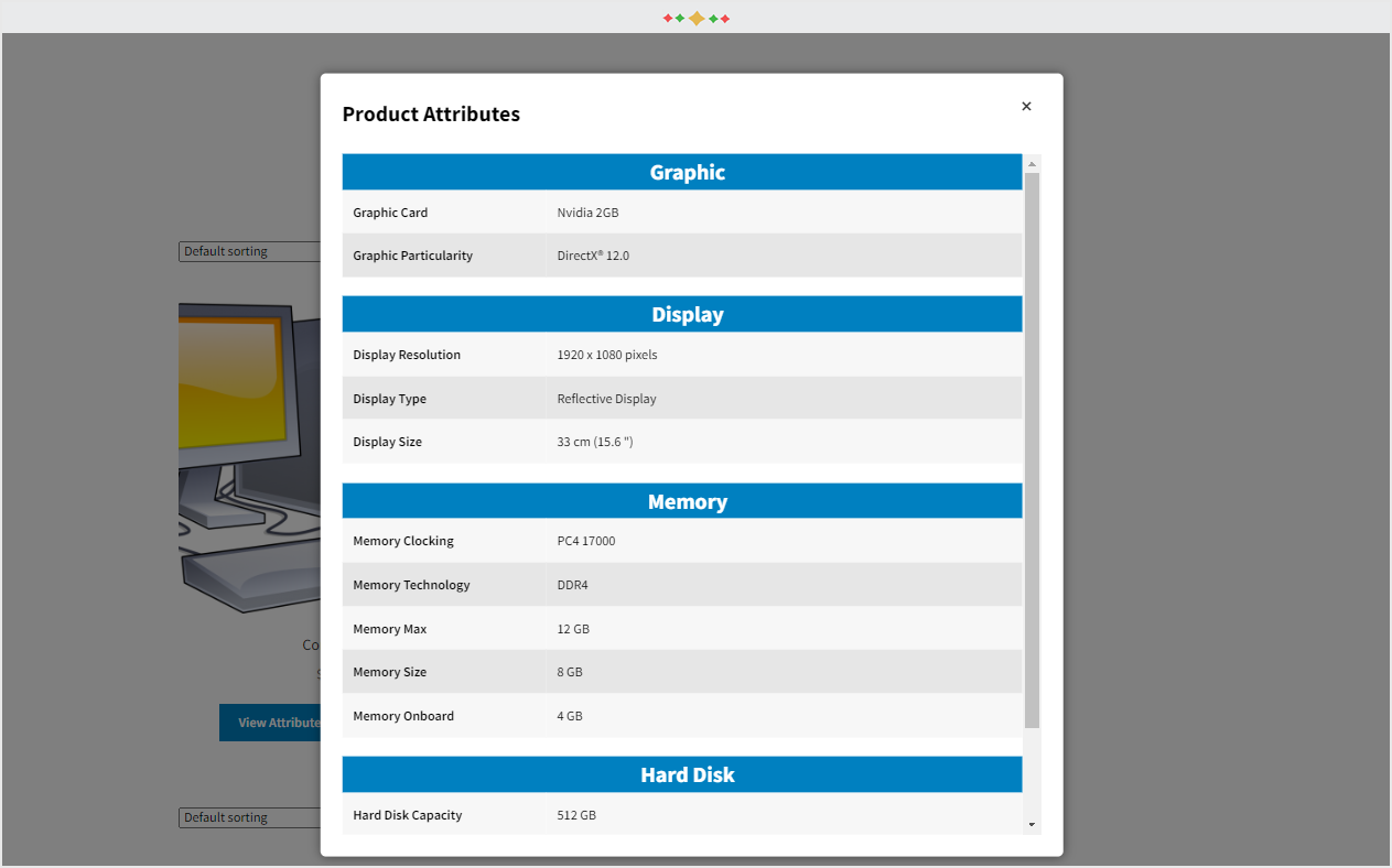 WooCommerce Group Attributes Plugin - Categorize Specifications