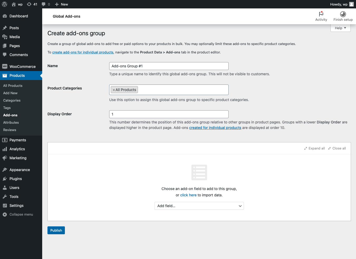 Product Add-Ons Documentation - WooCommerce