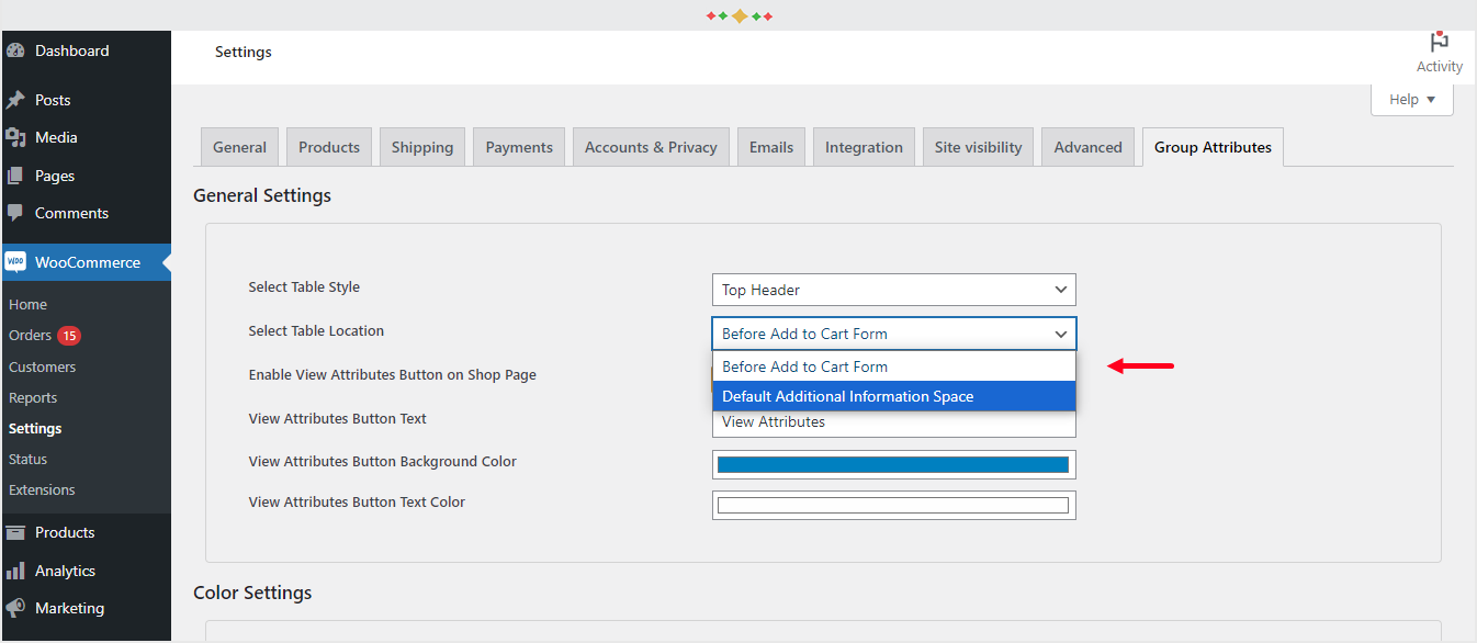 Woocommerce Group Attributes Plugin Categorize Specifications