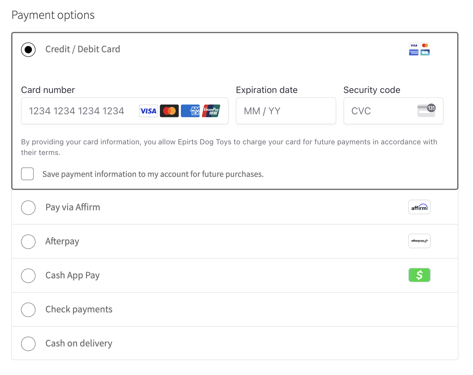 How will additional payment methods appear on my checkout page? Documentation - WooCommerce