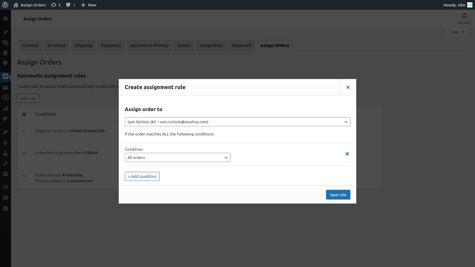 Assign Orders - WooCommerce Marketplace