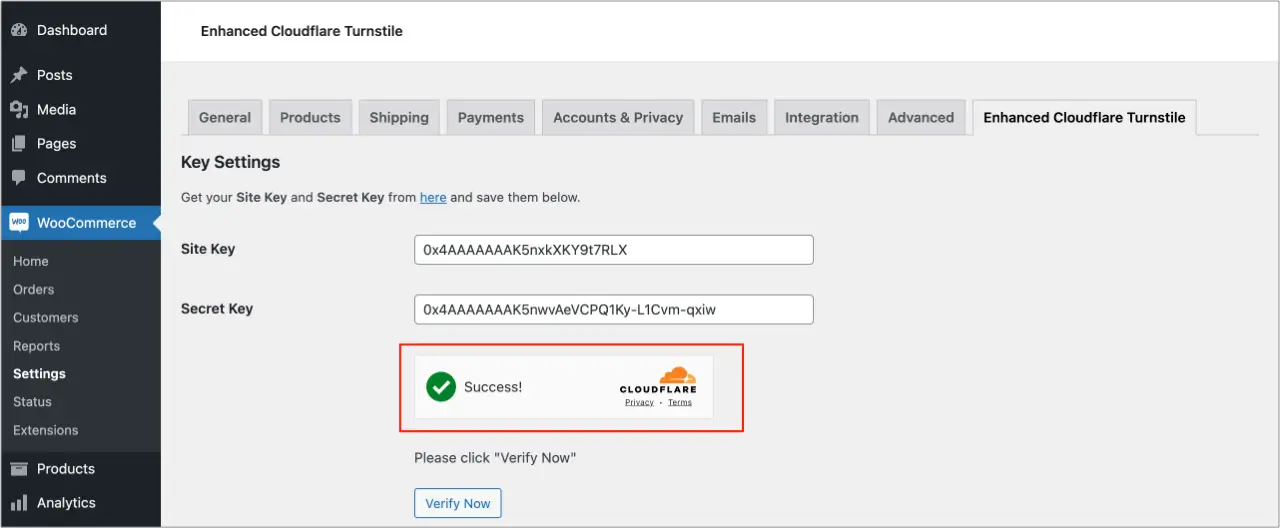 Enhanced Cloudflare Turnstile Documentation - WooCommerce