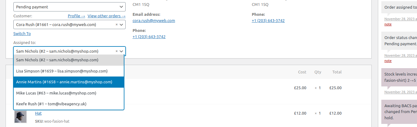 Assign Orders Documentation - WooCommerce