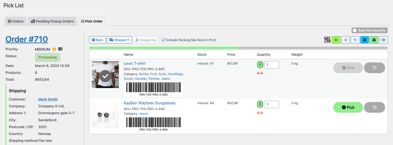 Pick List - WooCommerce Marketplace