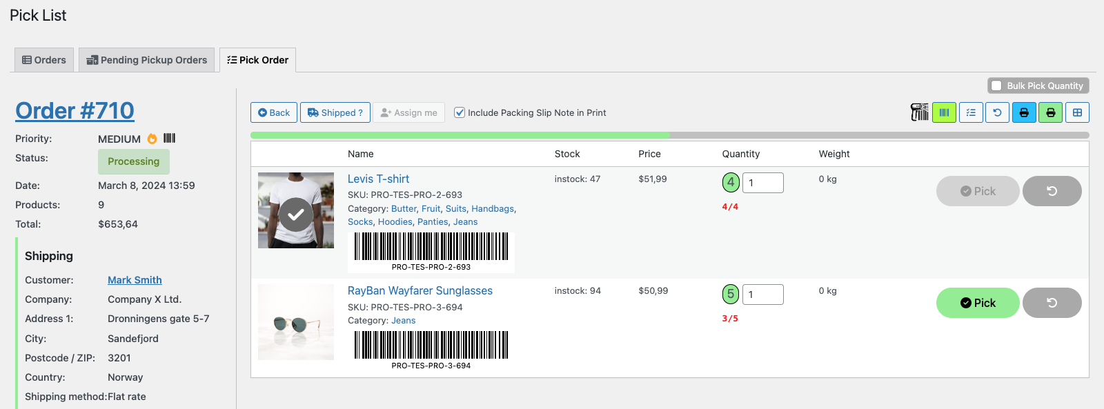 Pick List - WooCommerce Marketplace