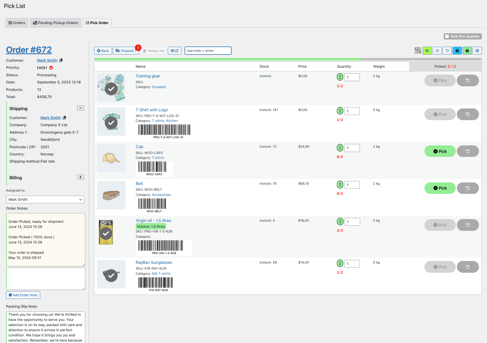 Pick List - WooCommerce Marketplace