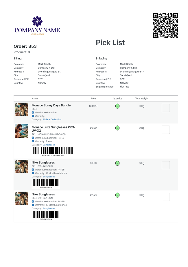 Pick List - WooCommerce Marketplace