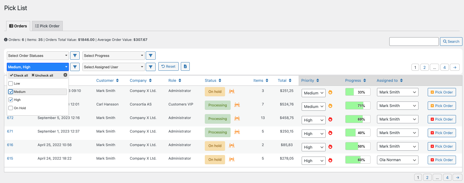 Pick List - WooCommerce Marketplace
