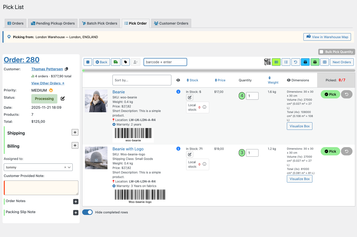 Pick List - WooCommerce Marketplace