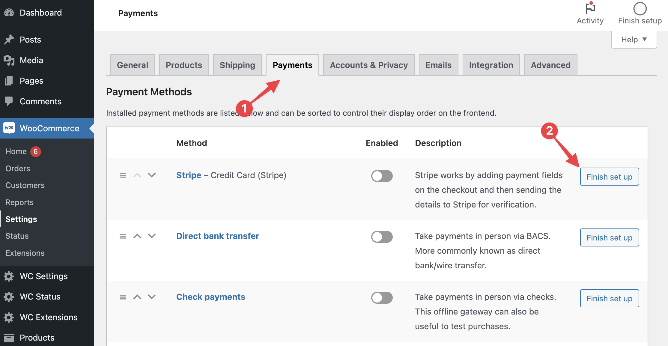 Connecting to a Stripe account Documentation - WooCommerce