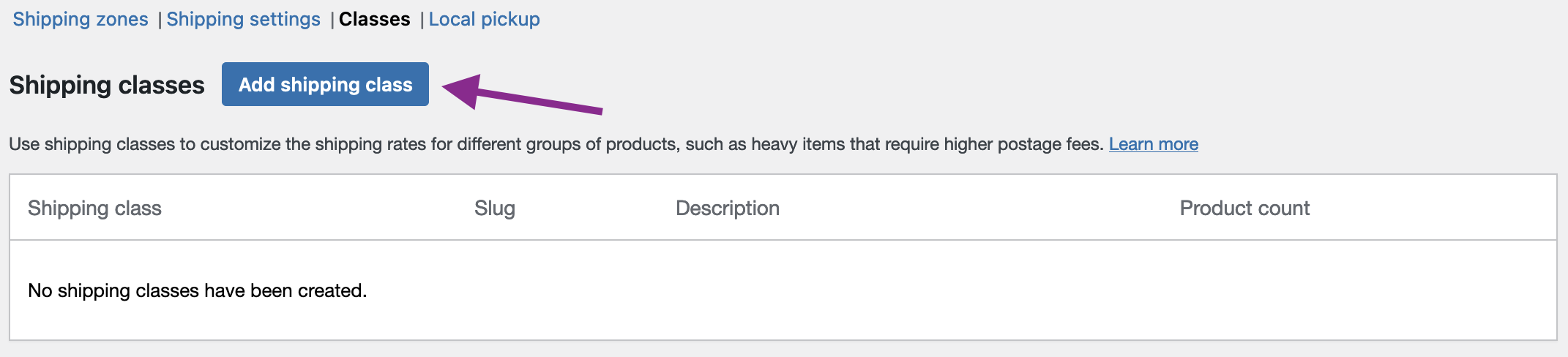 Product Shipping Classes Documentation - WooCommerce