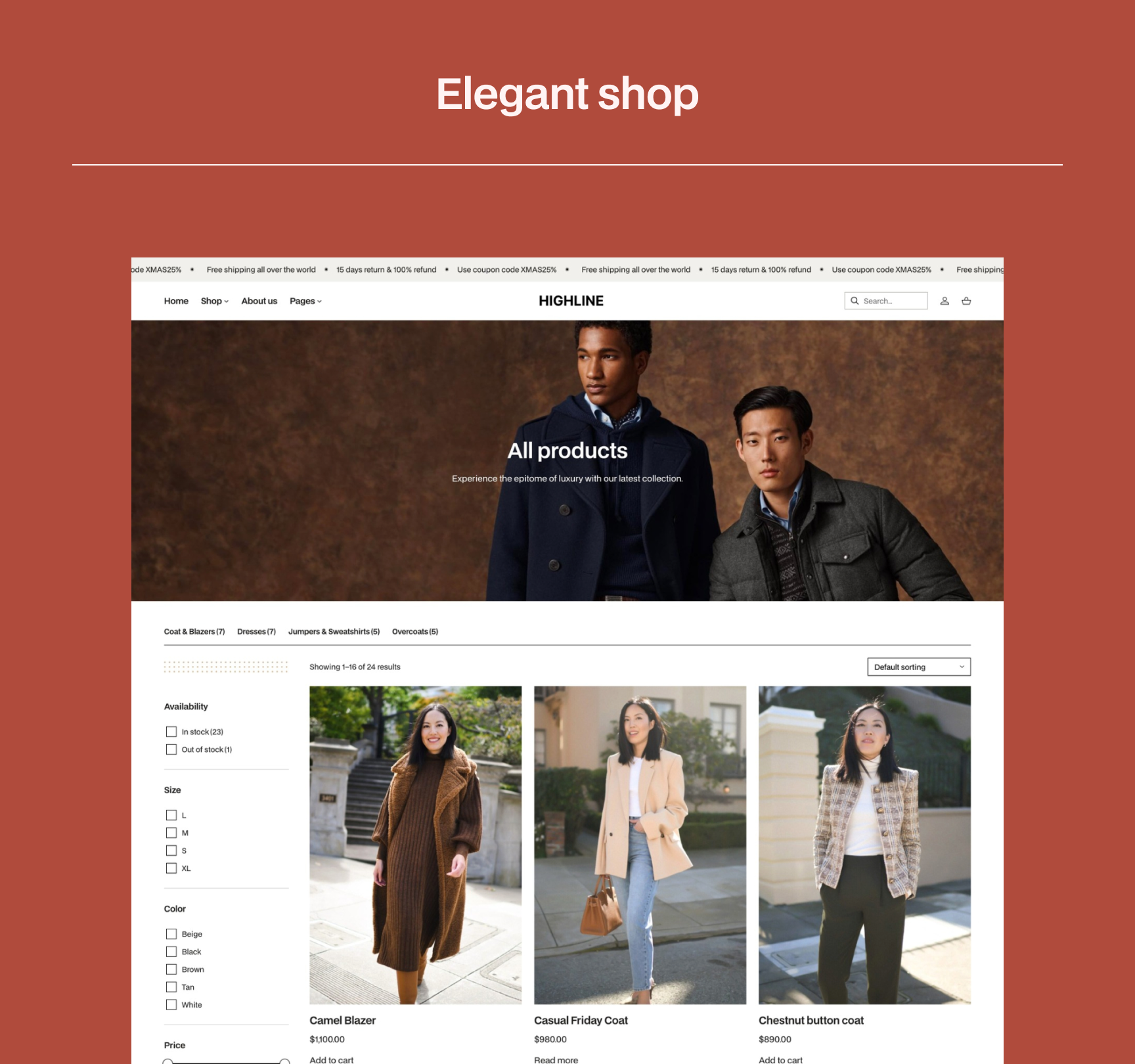 Highline - Fashion and Clothing Block Theme for WooCommerce