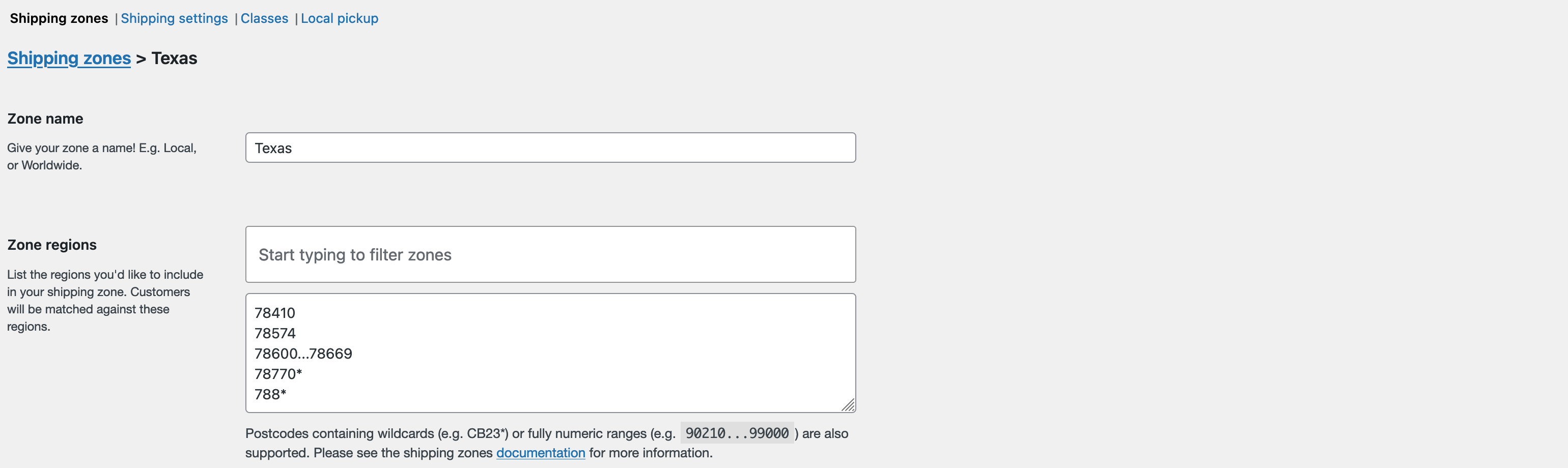 Setting up Shipping Zones Documentation - WooCommerce