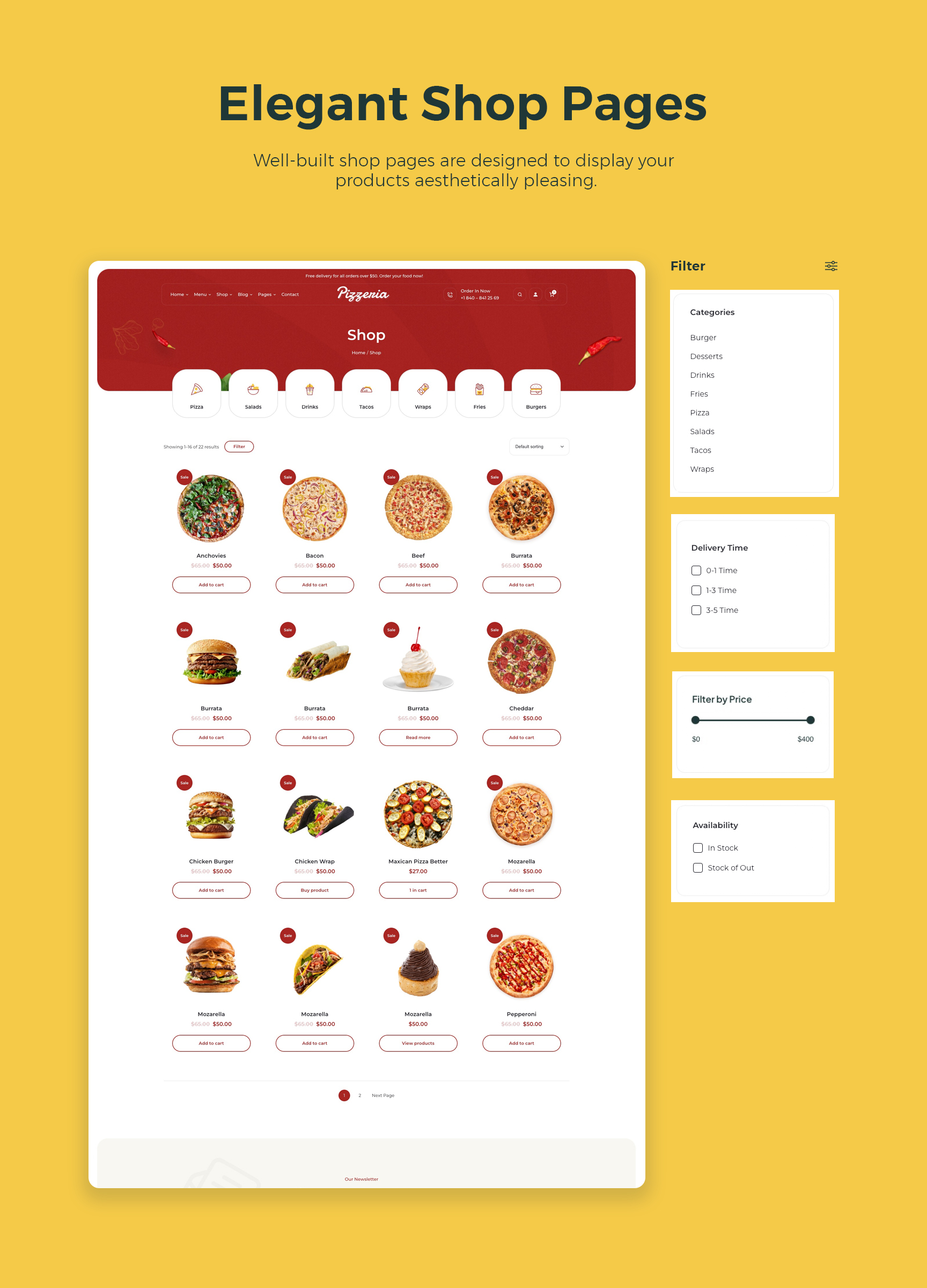 Pizzeria - Pizza/Fast Food Restaurant WooCommerce Theme