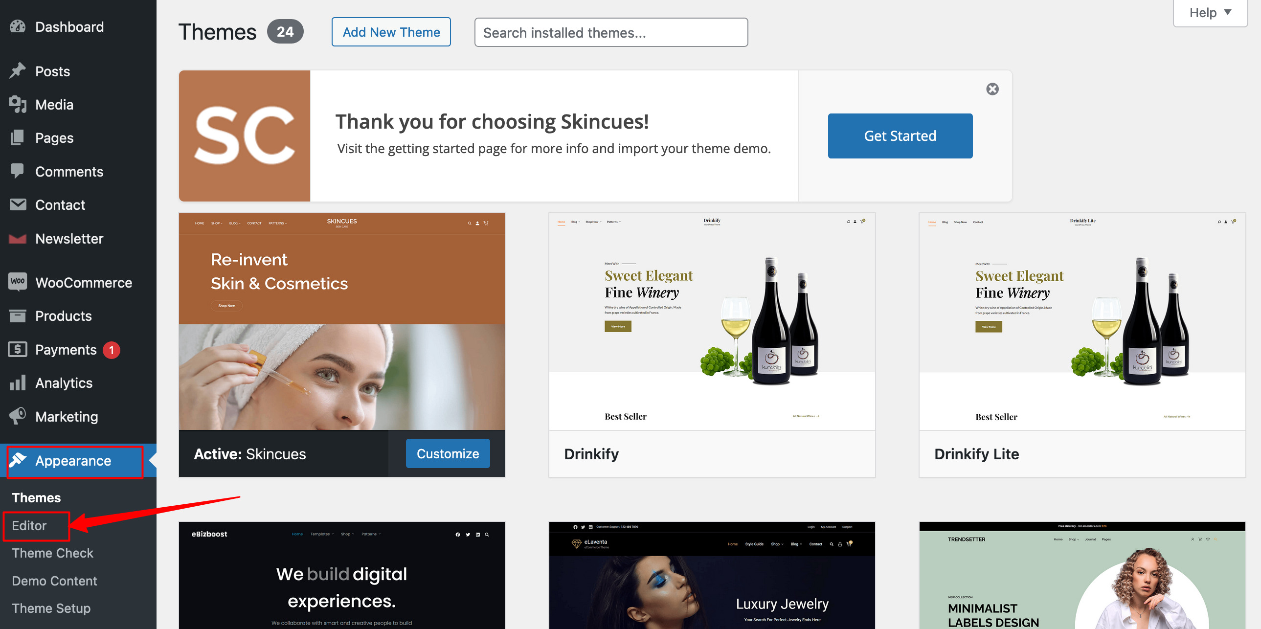 Skincues Theme Documentation - WooCommerce
