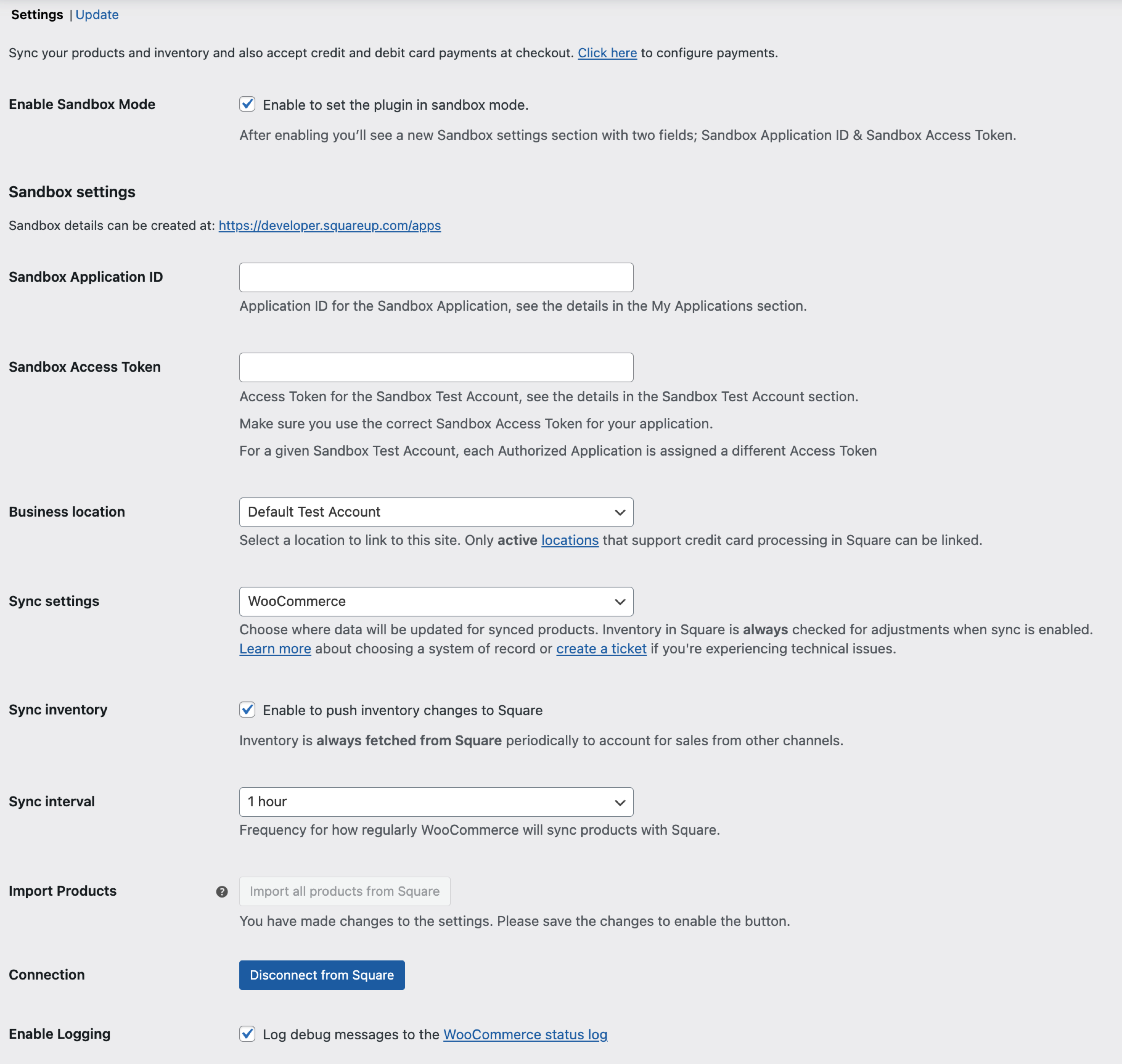 WooCommerce Square: Sync Settings Documentation - WooCommerce