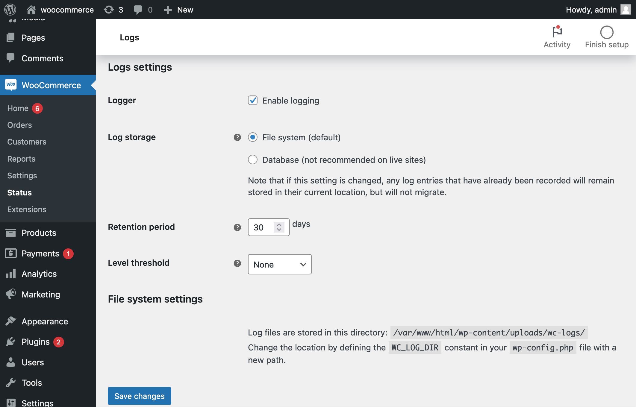 Finding PHP error logs Documentation - WooCommerce