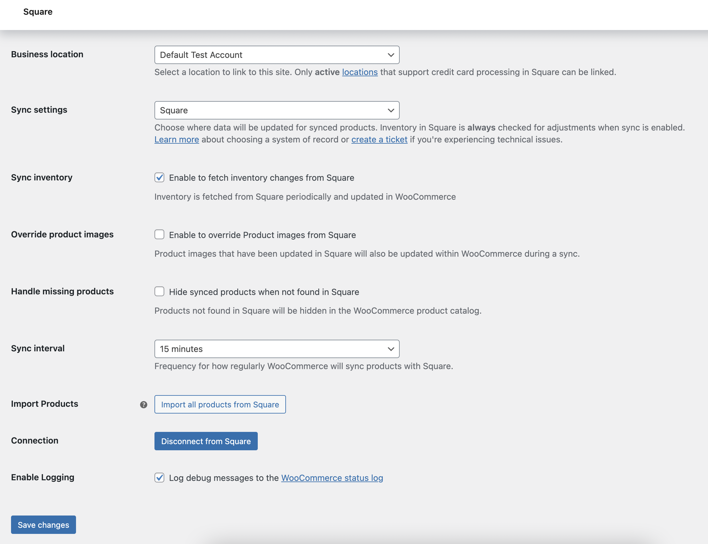 WooCommerce Square: Sync Settings Documentation - WooCommerce
