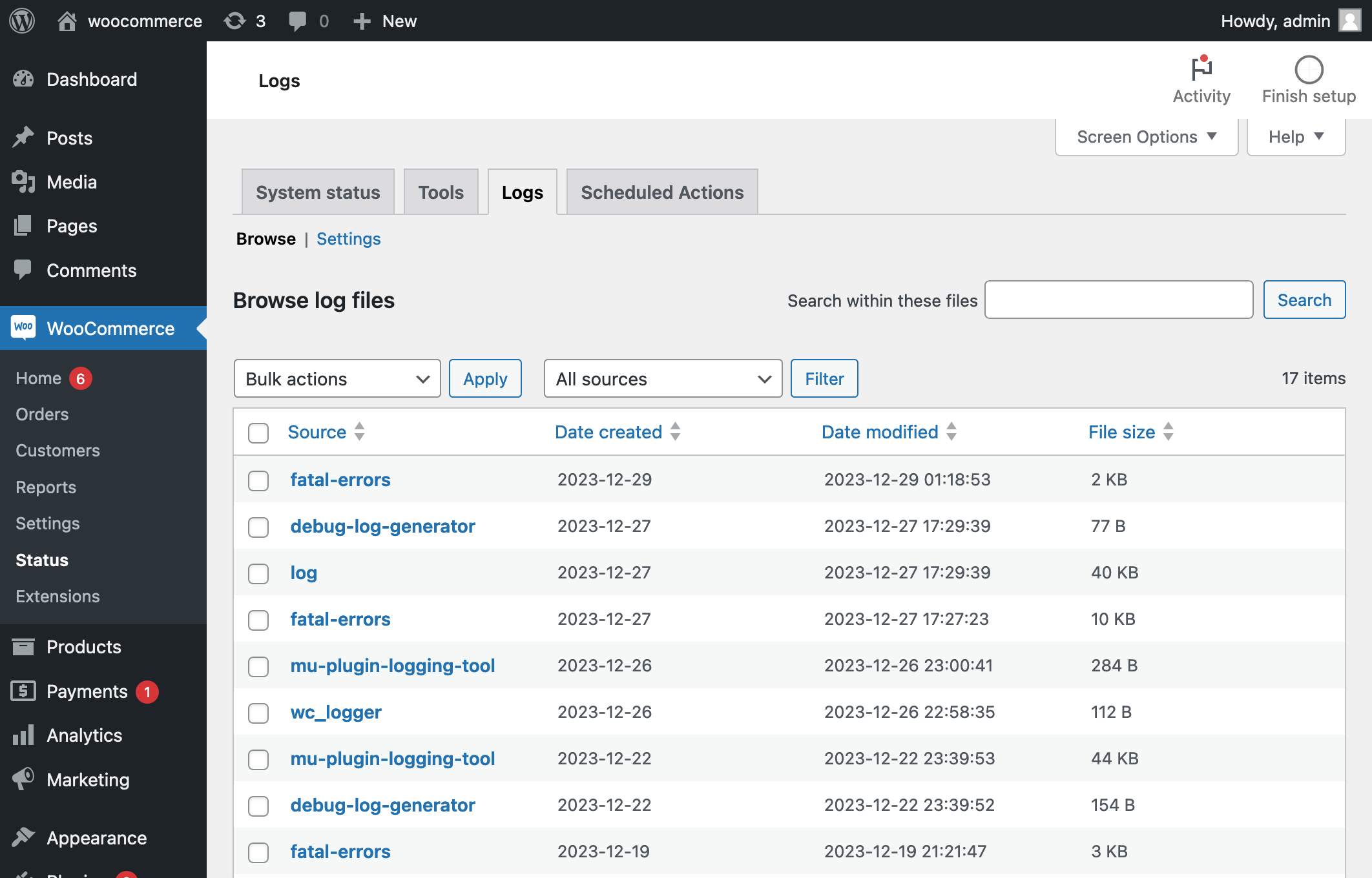 Finding PHP error logs Documentation - WooCommerce
