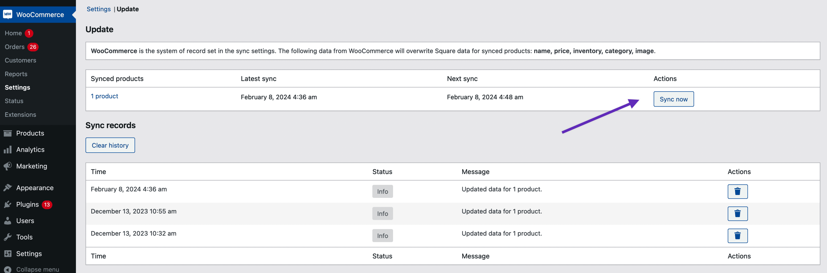 WooCommerce Square: Sync Settings Documentation - WooCommerce