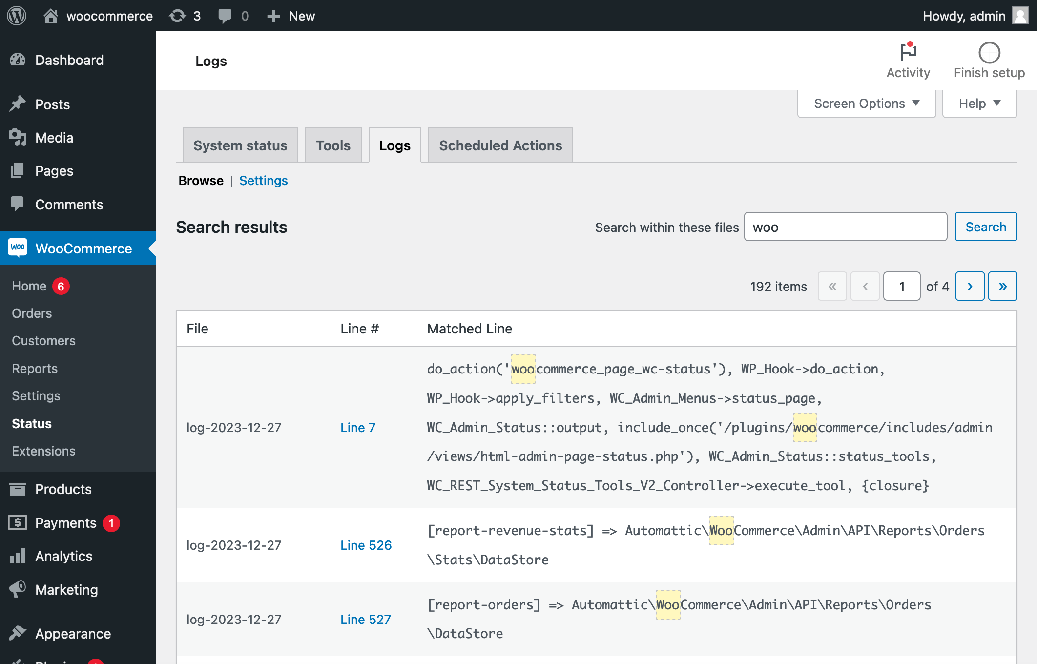 Finding PHP error logs Documentation - WooCommerce
