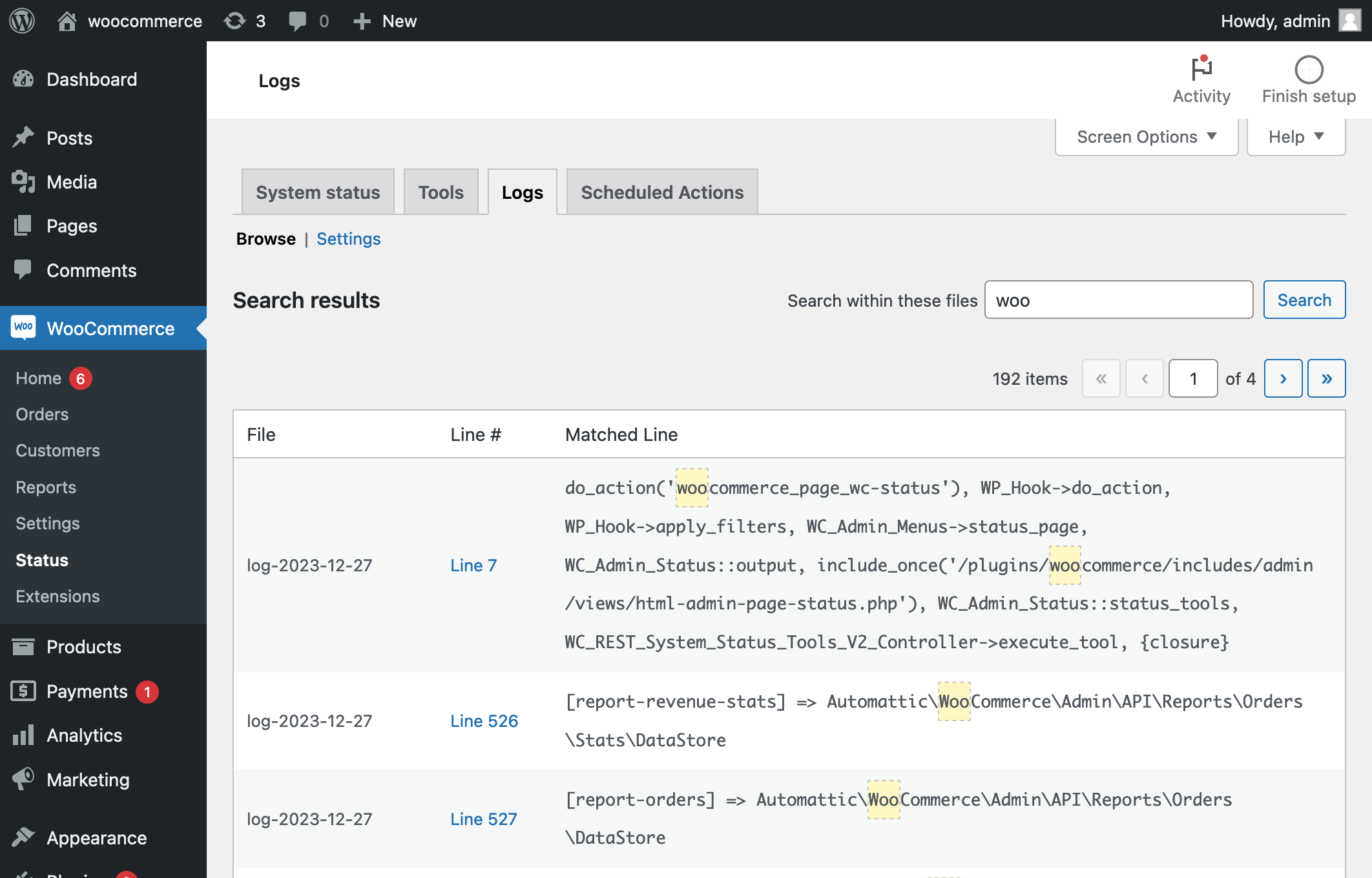 Finding PHP error logs Documentation - WooCommerce