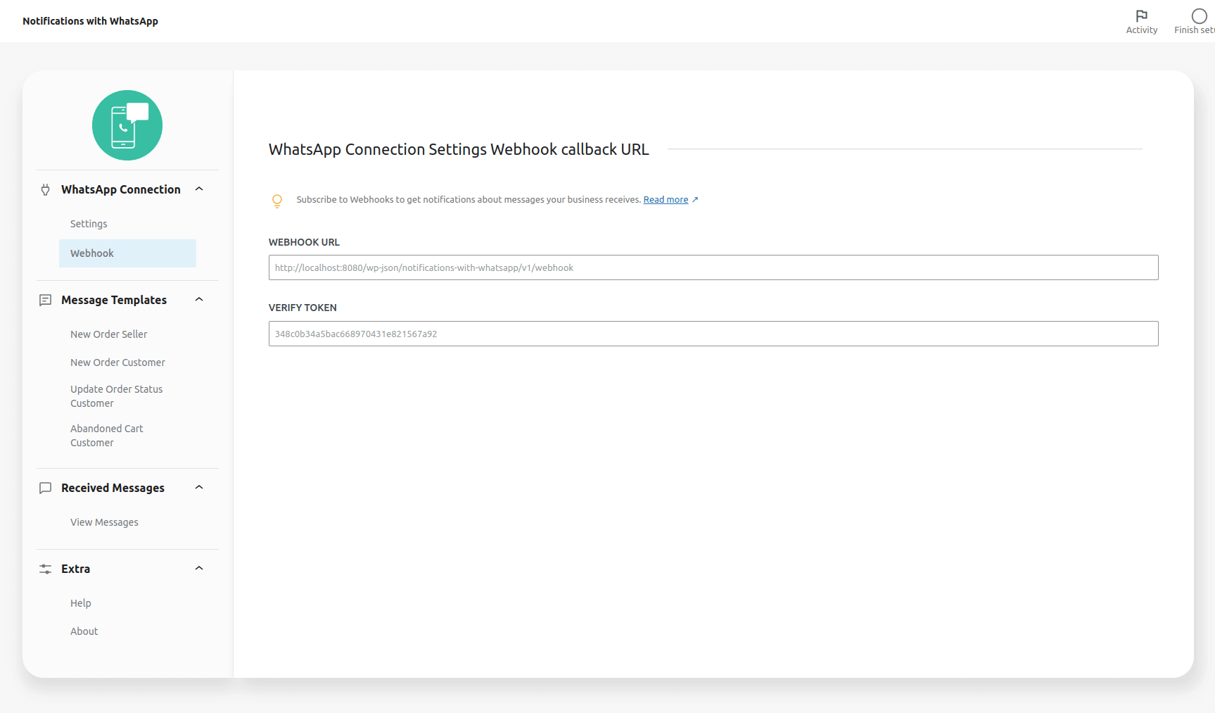 Notifications with WhatsApp Documentation - WooCommerce