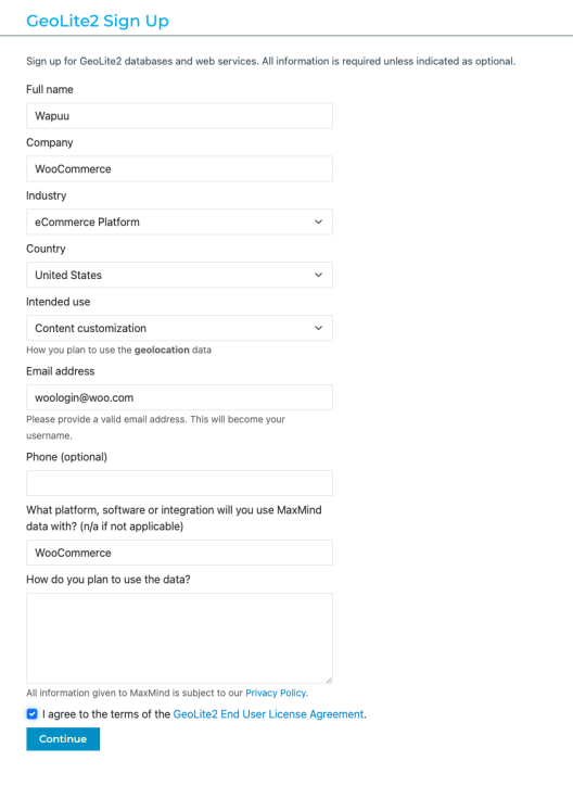 MaxMind Geolocation Integration Documentation - WooCommerce