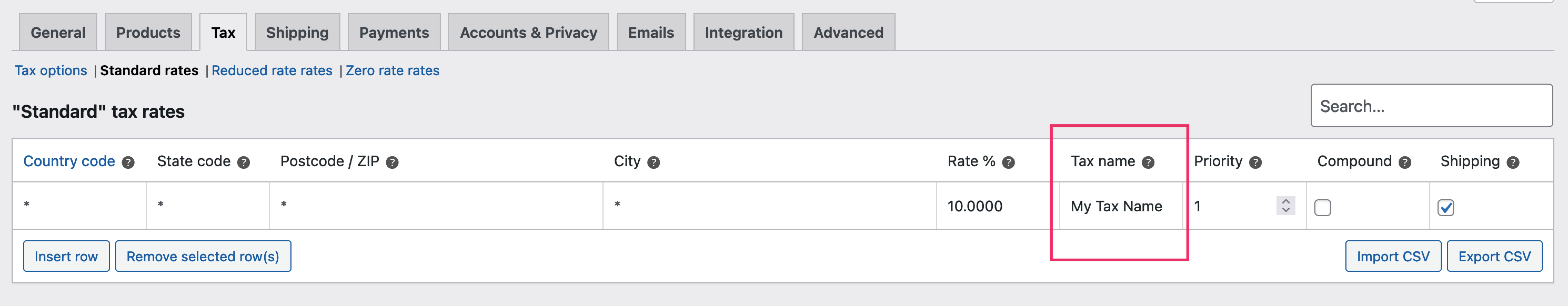 Setting Up Taxes In Woocommerce Documentation Woocommerce