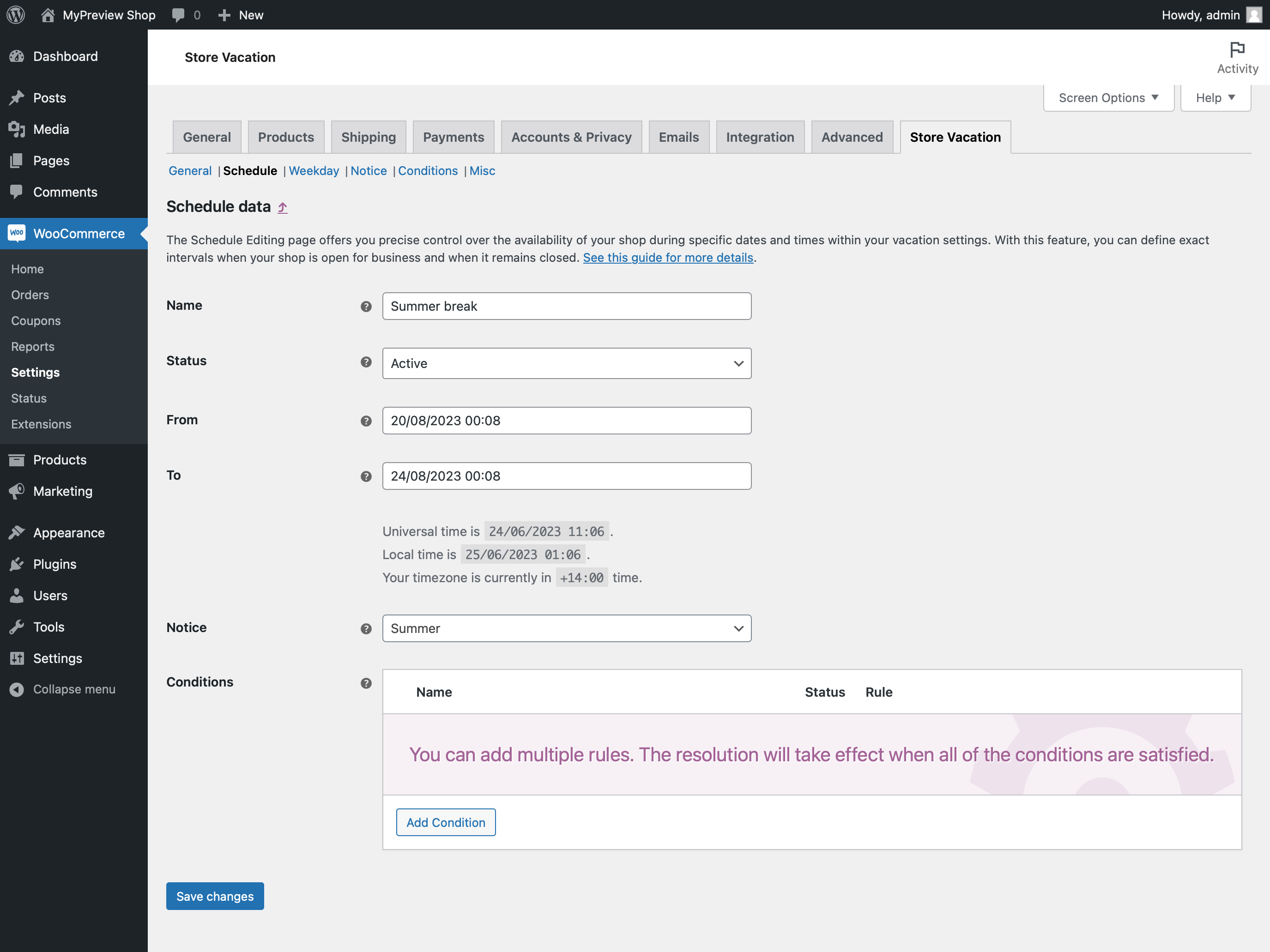 Store Vacation - WooCommerce Marketplace