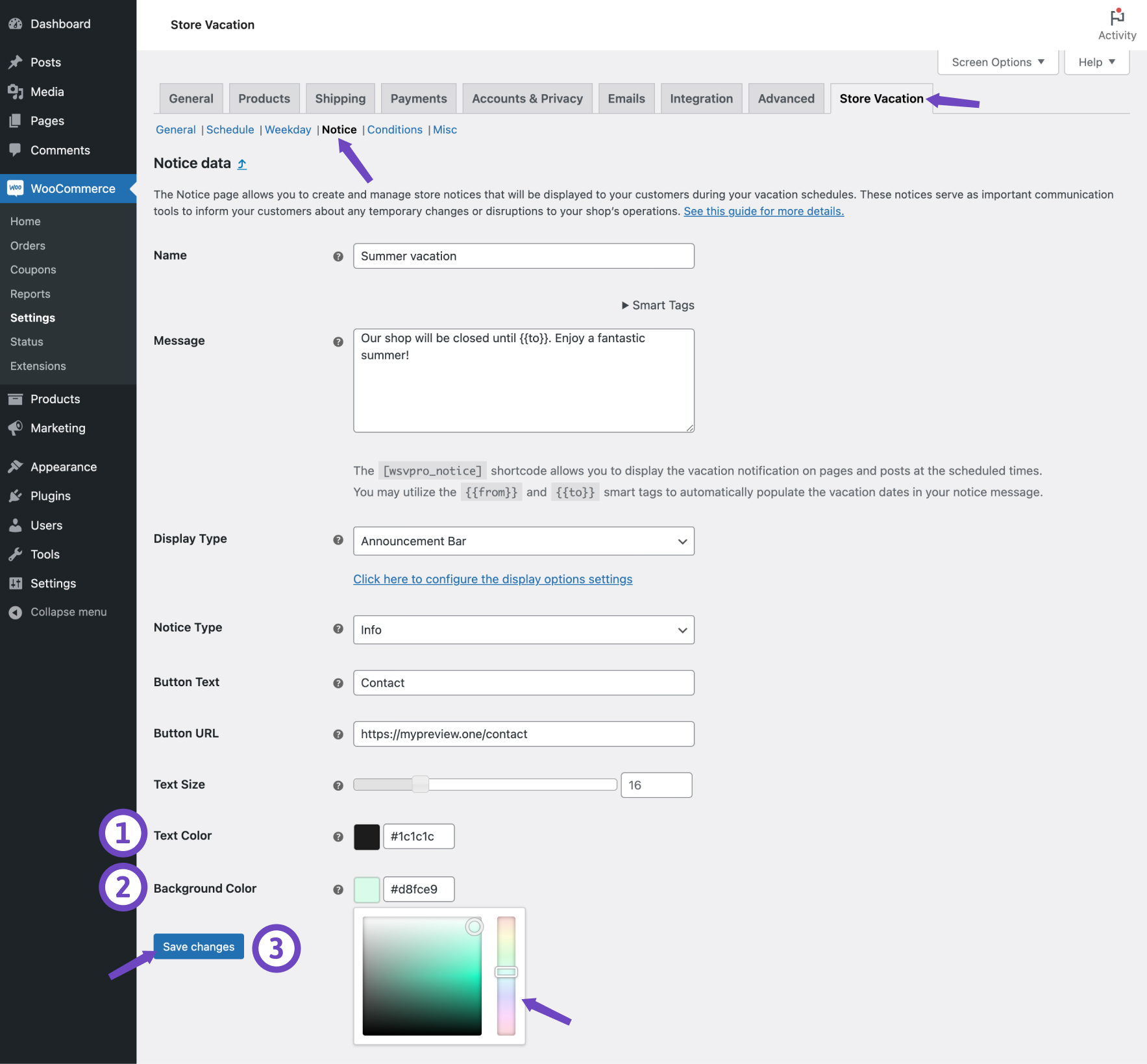 Store Vacation Documentation - WooCommerce