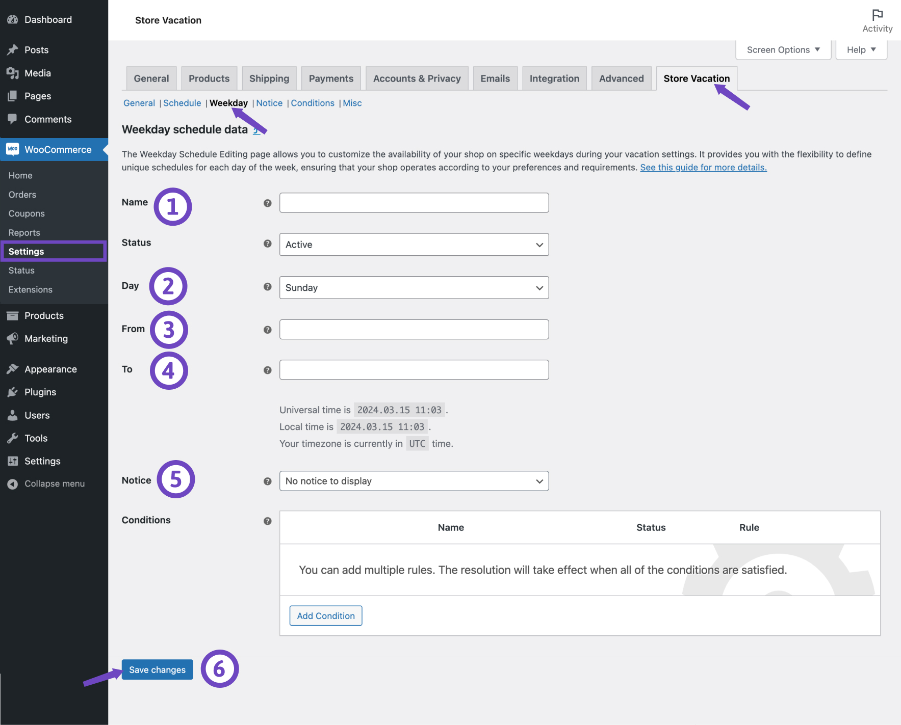 Store Vacation Documentation - WooCommerce