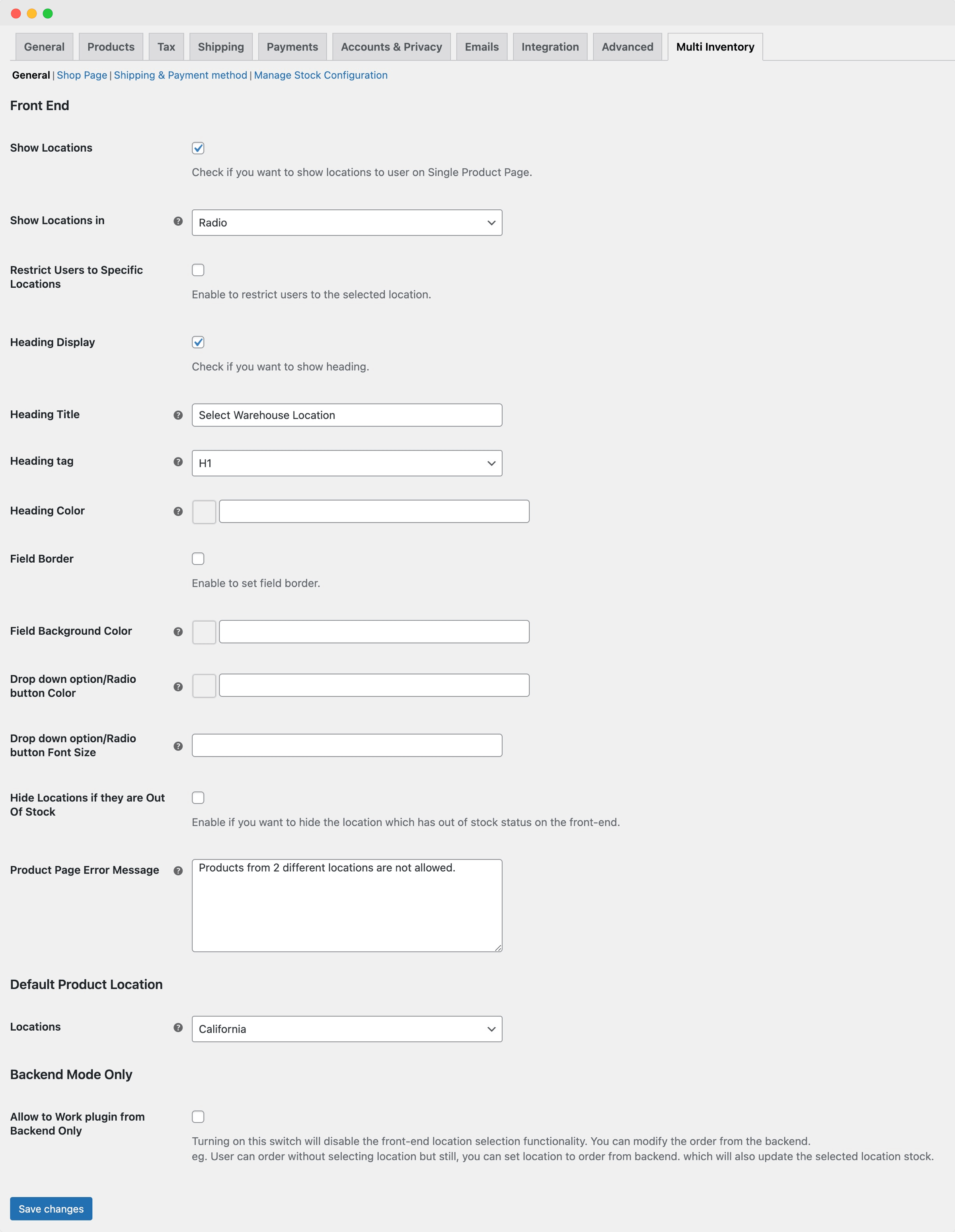 Multi Inventory Management Documentation - WooCommerce